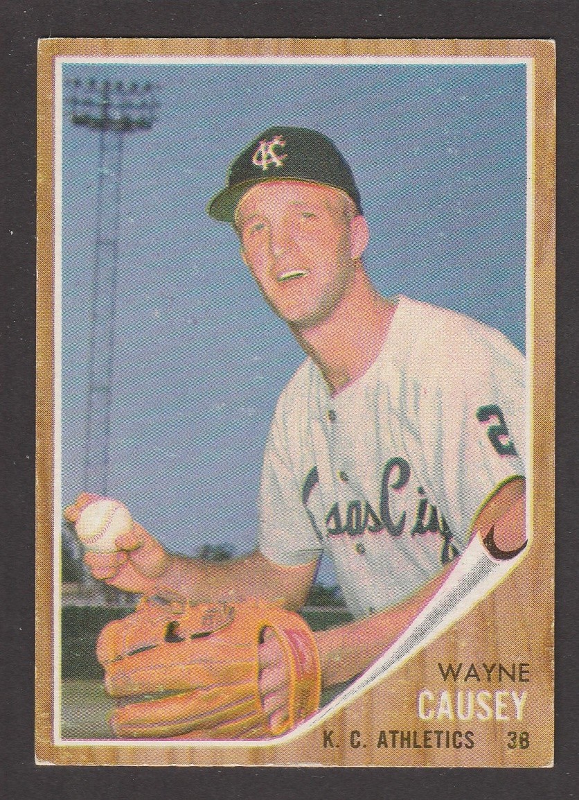 1962 TOPPS BASEBALL # 496 WAYNE CAUSEY RC INV 7564 | eBay