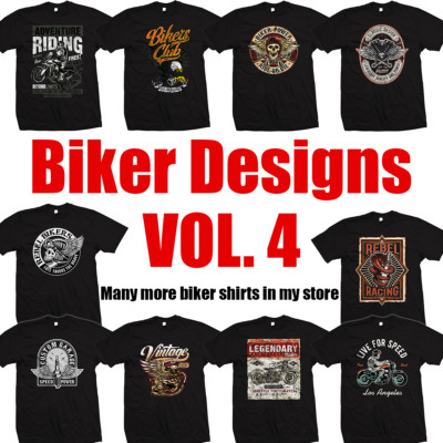 Biker T Shirts Vol 4, Motorcycle, Motorbike T Shirt, Cafe Racer ...