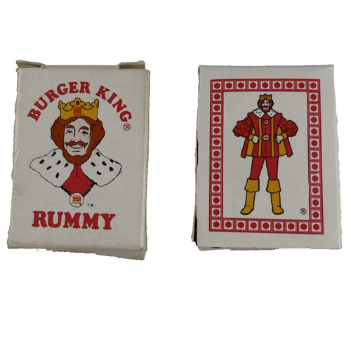 VTG 2 Burger King Rummy Mini Deck Playing Cards advertising Promo 30 ...