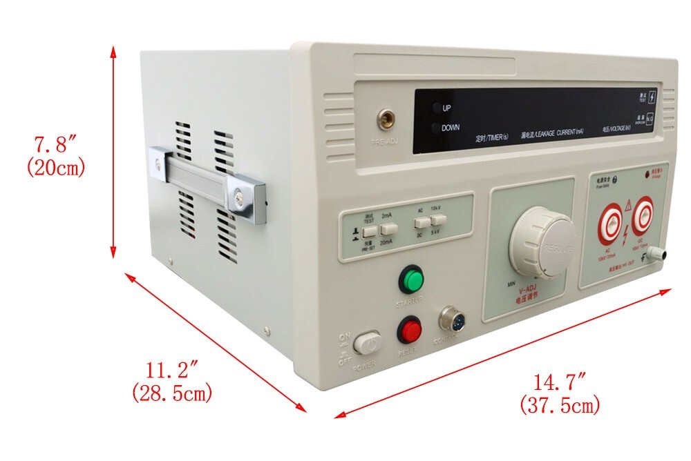 Withstand Hi-Pot Tester 220V 10KV AC/DC Voltage Dielectric Strength ...