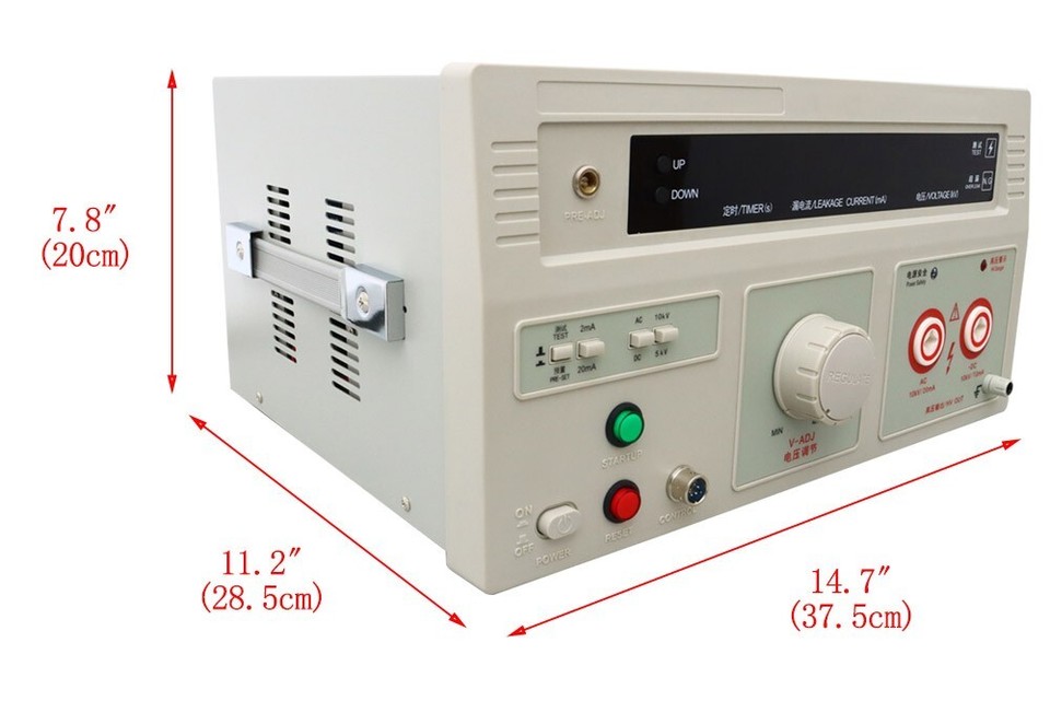 Withstand Hi-Pot Tester 220V 10KV AC/DC Voltage Dielectric Strength ...