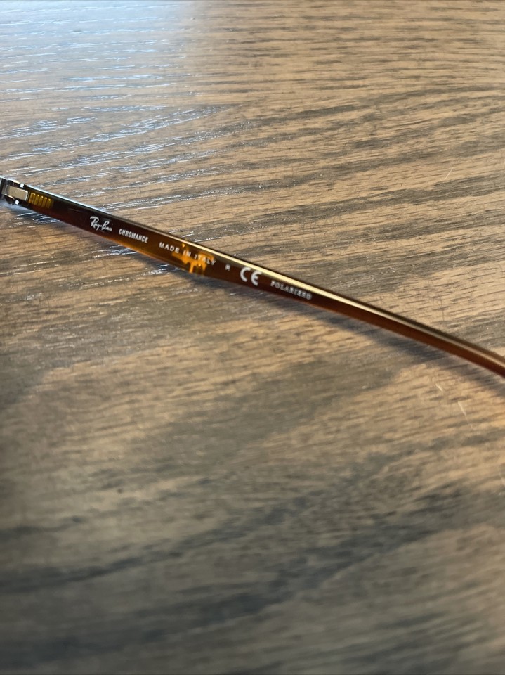 Ray-Ban RB3664CH Chromance Square Sunglasses Light Brown w/ Brown | eBay