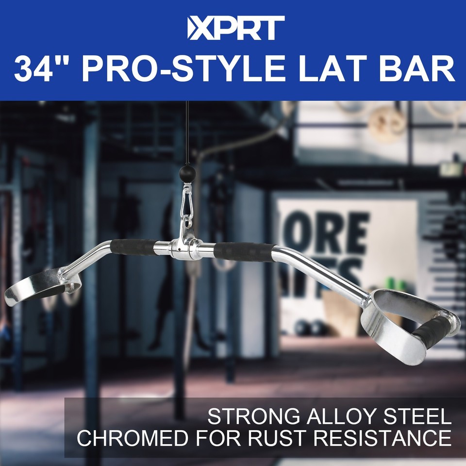 XPRT Fitness 34’’ PRO LAT Neutral Grip Pulldown Attachment Overhand ...