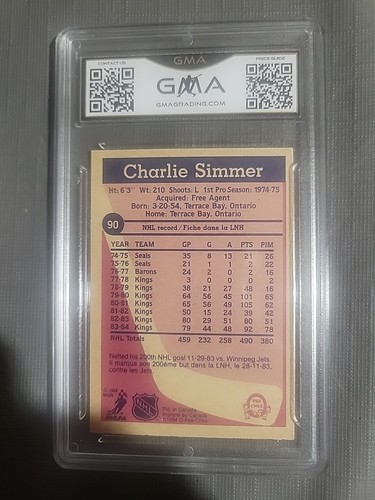 1984 O-Pee-Chee Hockey #90 Charlie Simmer GMA NM 7 | eBay