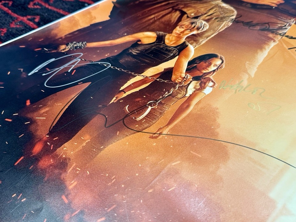 Movie Poster Print - Signed, COA - "Terminator-Dark Fate" - 5 ...