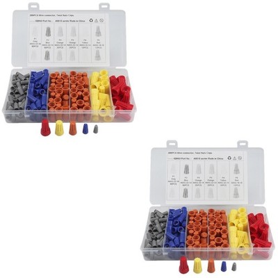 Set of 2 Wire Crimp Terminals Electric Connector Kit Connectors Solder ...