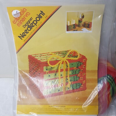 Plastic Canvas Kit Asparagus Recipe Box 5.75 x 4 x 4" Columbia Minerva ...