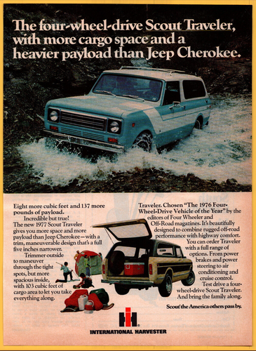 International Harvester Scout Traveler SUV - Print Ad / Poster Promo ...