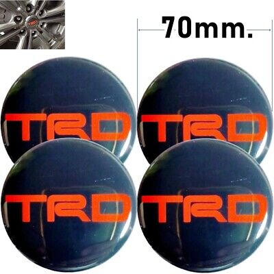 C16 70mm X 4pcs Stickers Resin Reflect Logo Decals Emblem Wheels Center ...