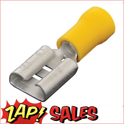 Yellow 9.2mm Female Half Insulated Spade Crimp,1000 Pack H1822 | eBay ...