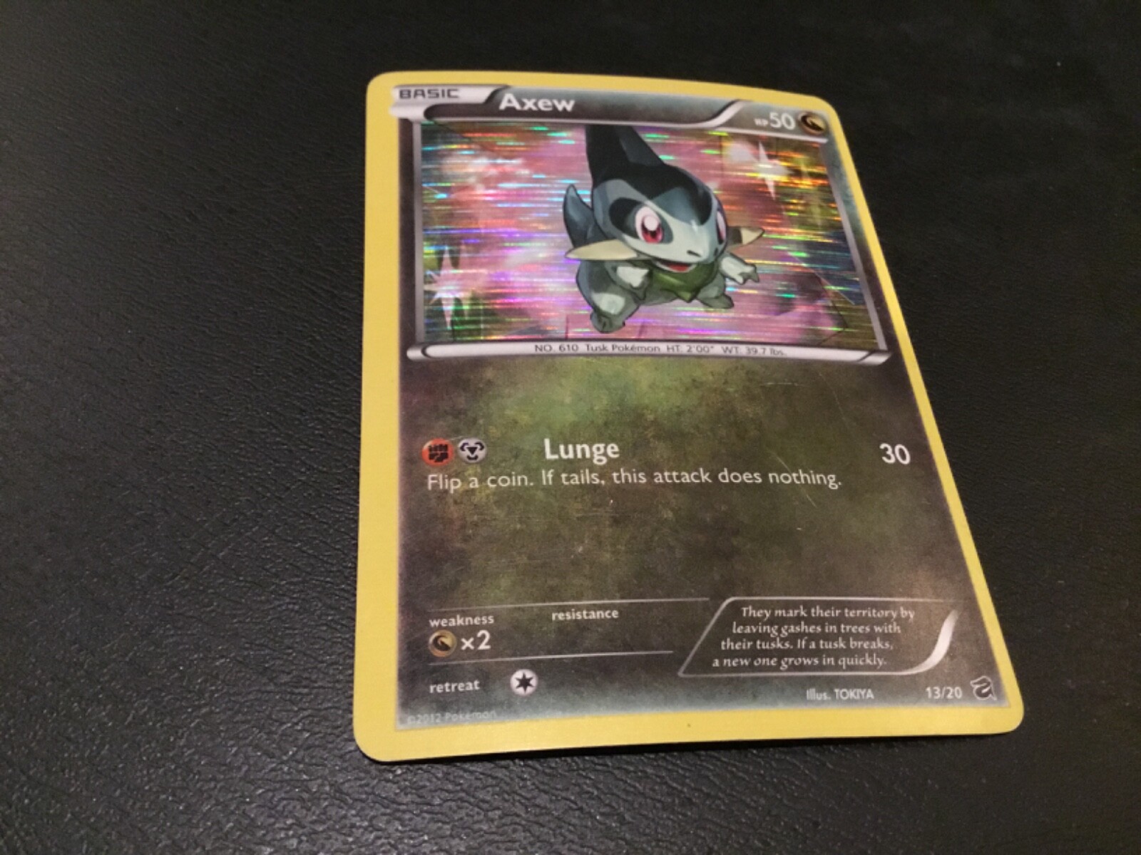 Axew - Lunge- Holo Rare Pokémon Card 2012 | eBay
