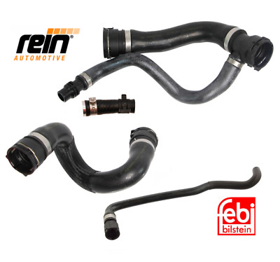 Upper & Lower Radiator Hose Kit 4pcs OE Rein Febi for BMW E70 X5 3.0 08 ...
