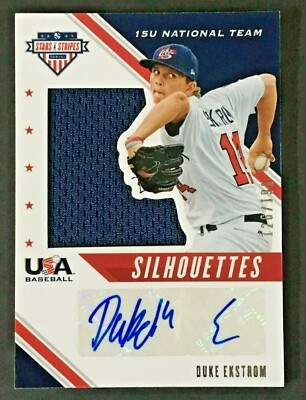 DUKE EKSTROM 2020 Stars & Stripes USA Baseball AUTOGRAPH / RELIC CARD ...
