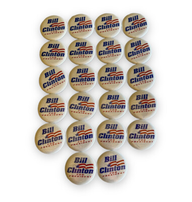 LOT OF 22 Vtg Bill Clinton 42nd President Campaign Political Button ...