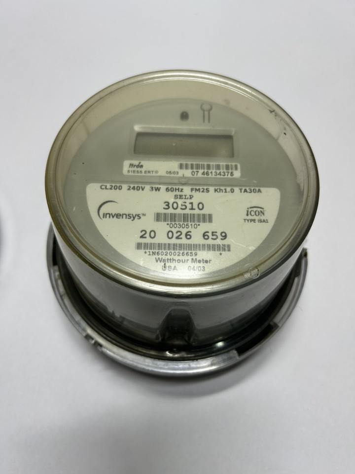 Lot of 4 Itron CL200 240V 3W 60Hz FM2S KH1.0 TA30A WATTHOUR METER | eBay