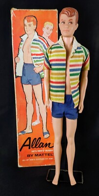 Mattel 1963 Allan Doll with Stand IN BOX SEE PHOTOS | eBay