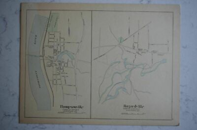 Map 1868 Thompsonville/Hazardville, Connecticut FW Beers | eBay