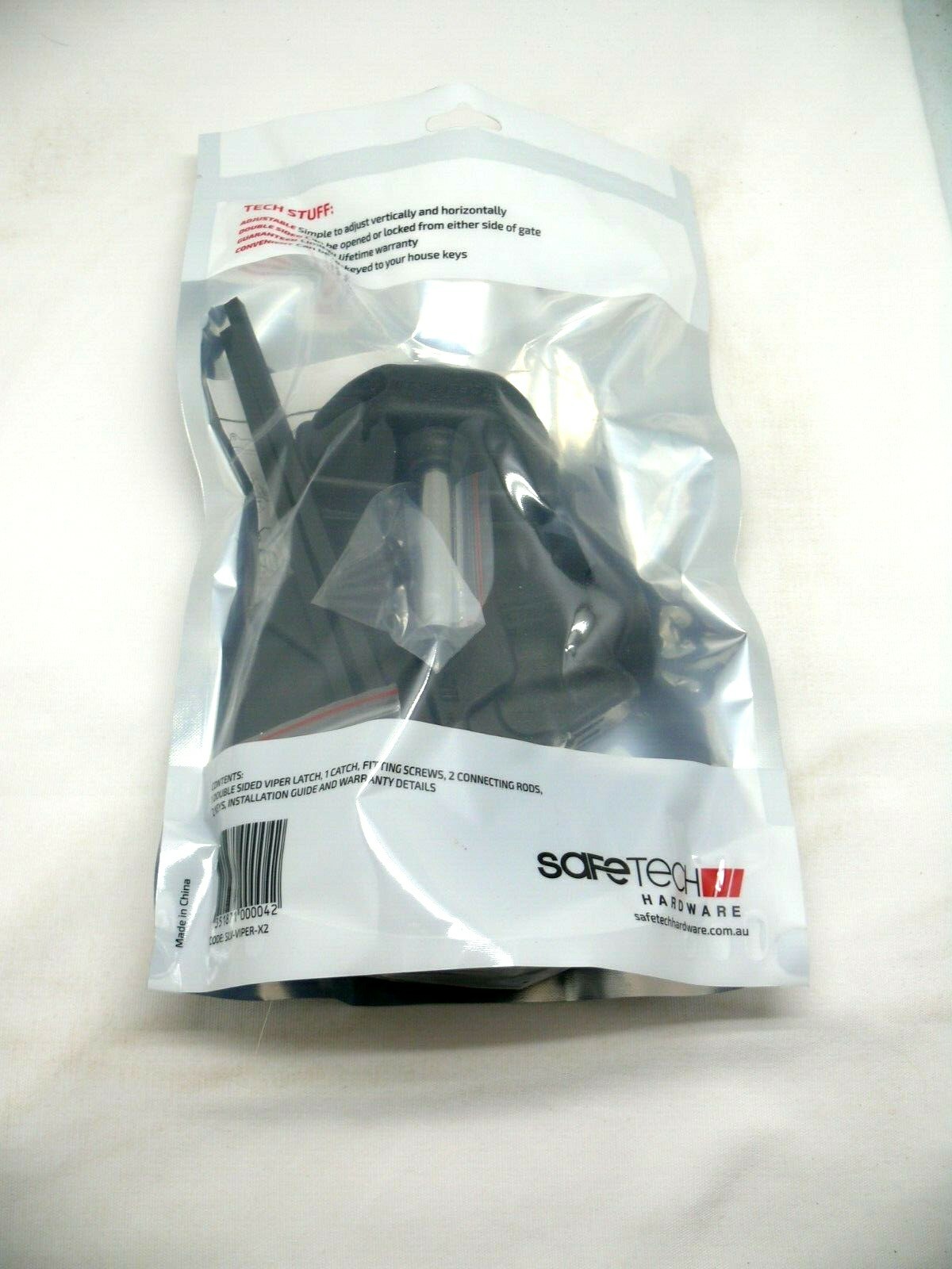 Safe Tech Gravity Latch Double Sided Keyed Viper Lock SLV-Viper-X2 ...