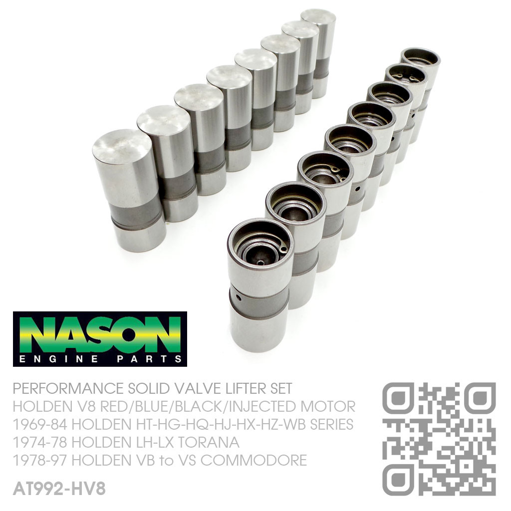 SOLID VALVE LIFTERS V8 304 INJECTED & 355 STROKER [HOLDEN VN-VP-VR-VS ...