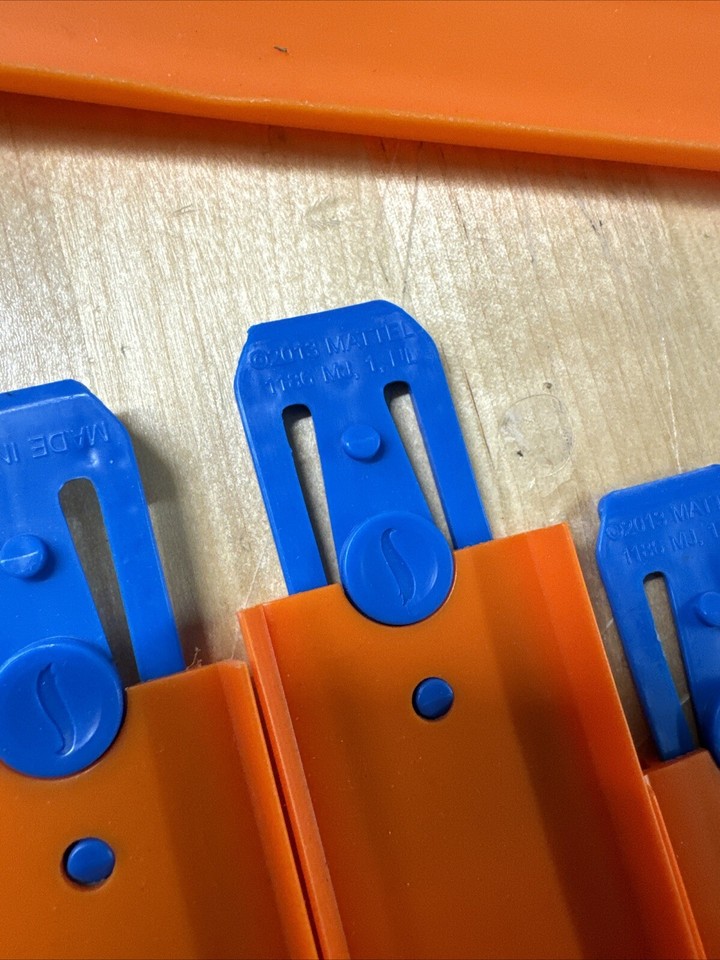 LOT OF 15 MATTEL HOT WHEELS ORANGE TRACK TRACKS 12" WITH CONNECTORS ...