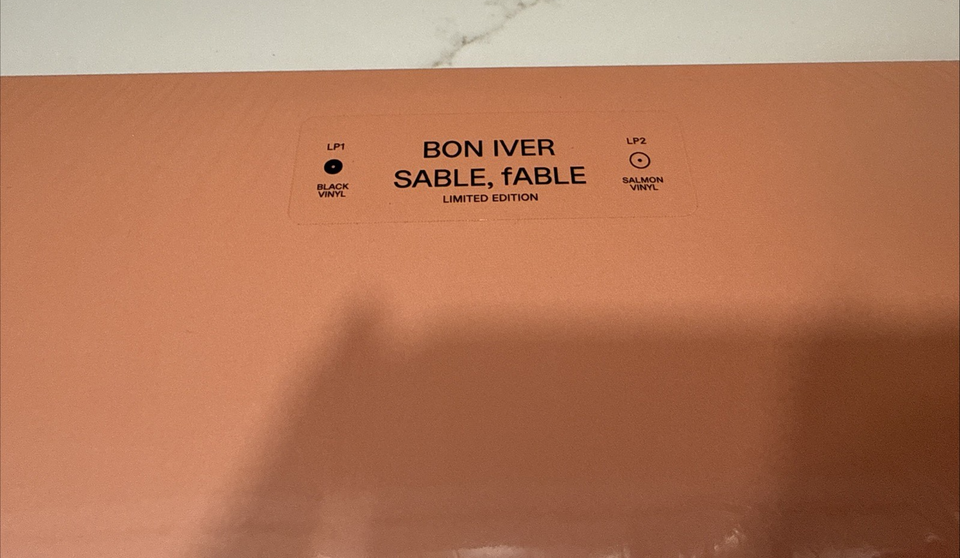 Bon Iver Sable Fable Vinyl Record Split Salmon Color Limited Edition ...