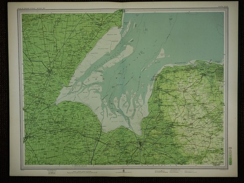 1903 MAP ~ THE WASH BOSTON WAINFLEET HUNSTANTON KINGS LYNN & VILLAGES ...