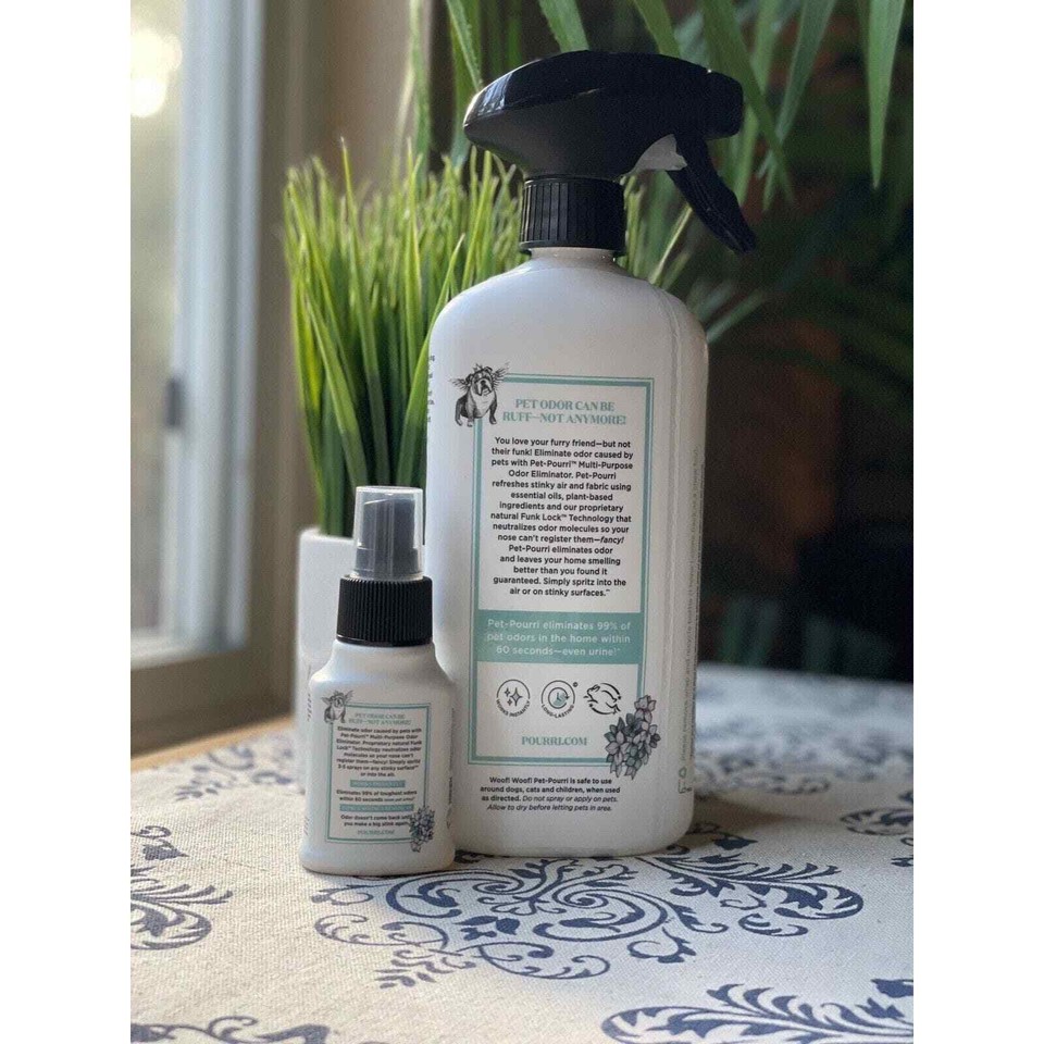 Pet-Pourri Odor Air + Fabric Odor Eliminator Spray, With FREE 1.4oz ...