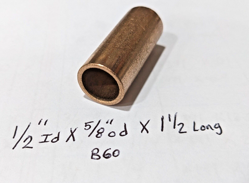 Oilite Bushing Bronze New 1/2 id x 5/8 od x 1-1/2 Brass Bearing sleeve ...