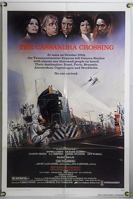 THE CASSANDRA CROSSING FF ORIGINAL ONE SHEET MOVIE POSTER RICHARD ...