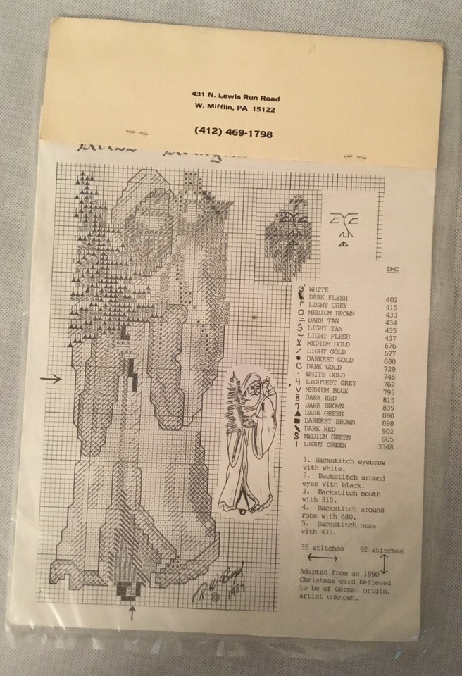 Vintage Boyd Designs Antique Santas - Kriss Kringle - Cross Stitch ...