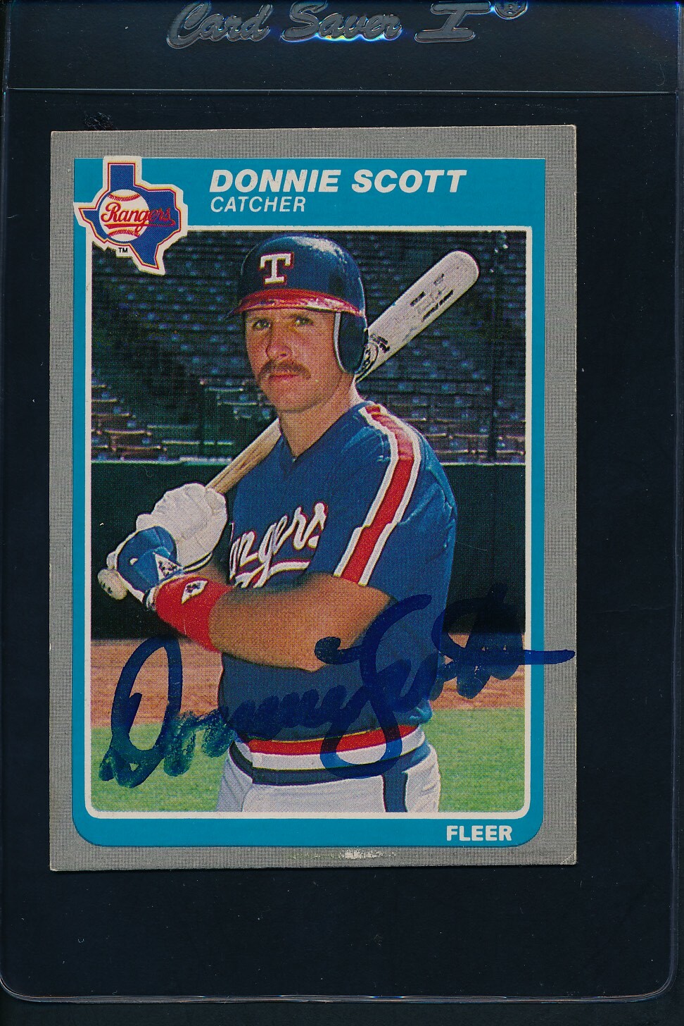1985 Fleer #568 Donnie Scott Rangers Signed Auto *29141 | eBay