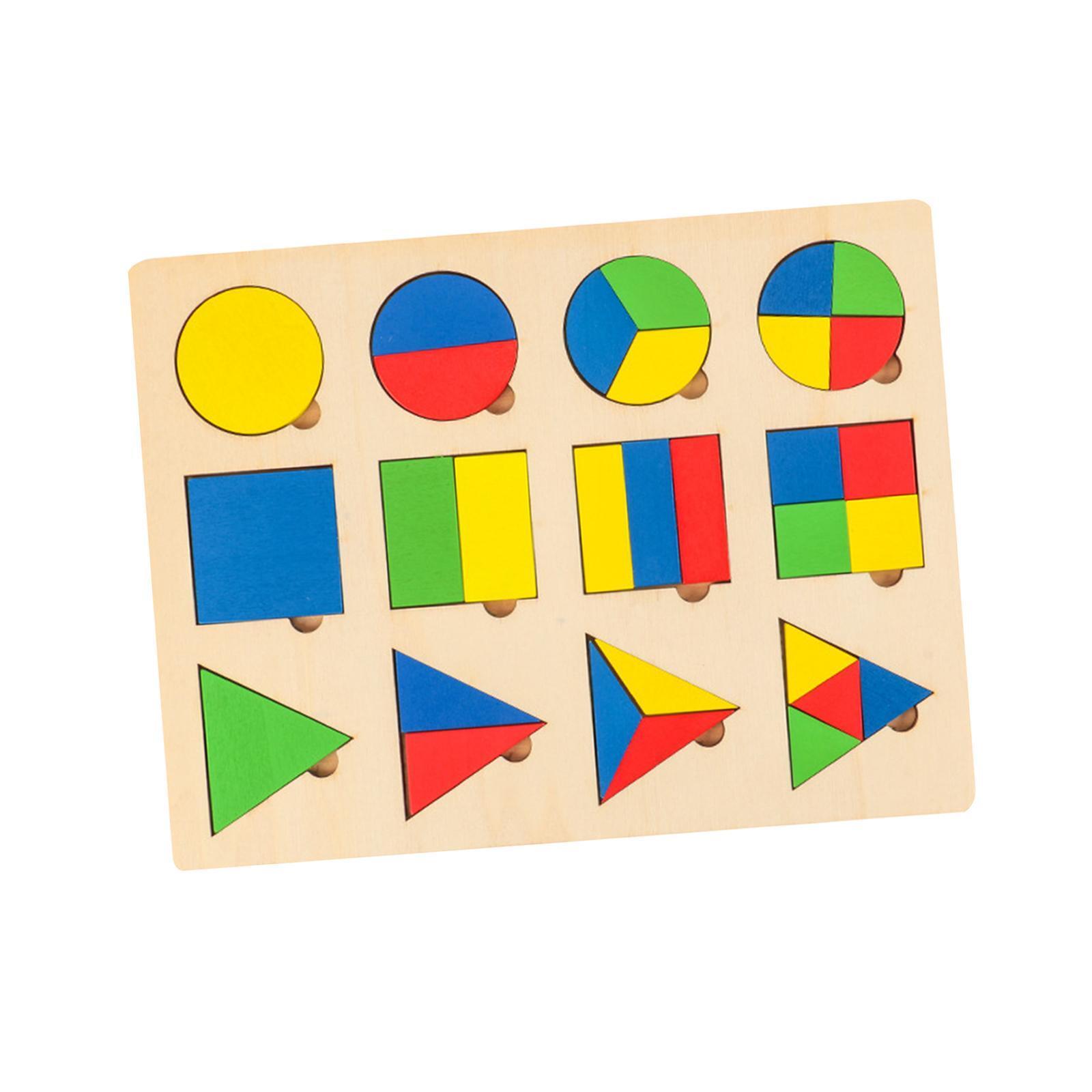 Wooden Geometry Puzzle Geometric Matching Blocks Learning Toy ...