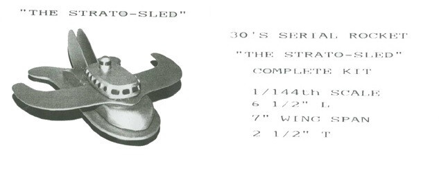 Strato Sled Flash Gordon Trip to Mars 1938 Desk Display plasti Model 1/ ...