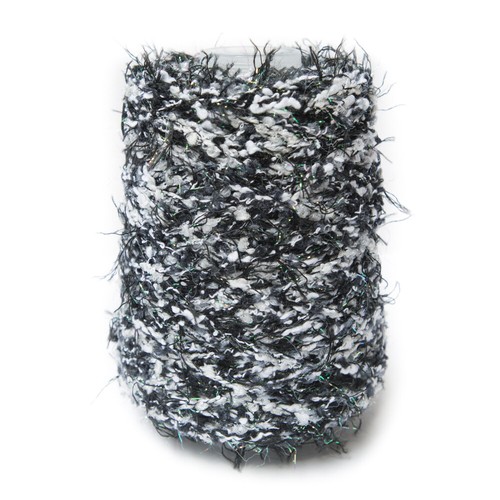 200G Noir/Blanc Brillant Boucle Nouveauté Gros Fil 34% Coton F1574 | eBay