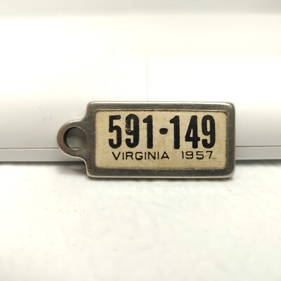 RARE VTG DAV Disabled Veterans Mini License Plate Key Chain Ring ...