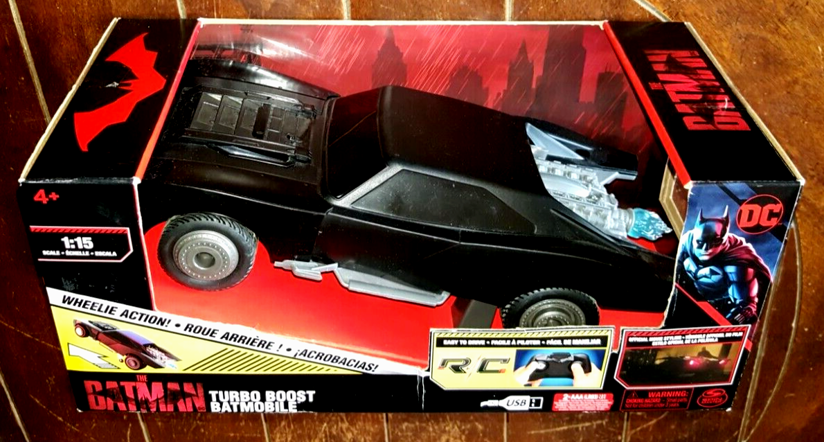 DC The Batman Turbo Boost Batmobile 1:15 Scale RC with Wheelie Action ...