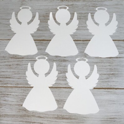 White Paper Angels Cut outs Die cuts Christmas Holiday Crafts Set of 30 ...
