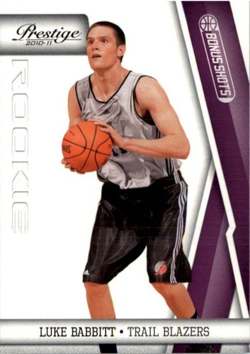 2010-11 Prestige - Rookie Luke Babbitt #226 Bonus Shots Purple /49 (RC ...