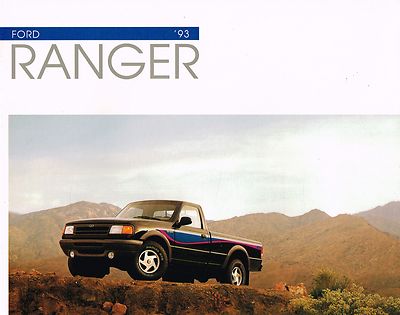 1993 Ford RANGER PickUp Truck Brochure / Pamphlet :XL,SPORT,XLT,STX,4WD ...
