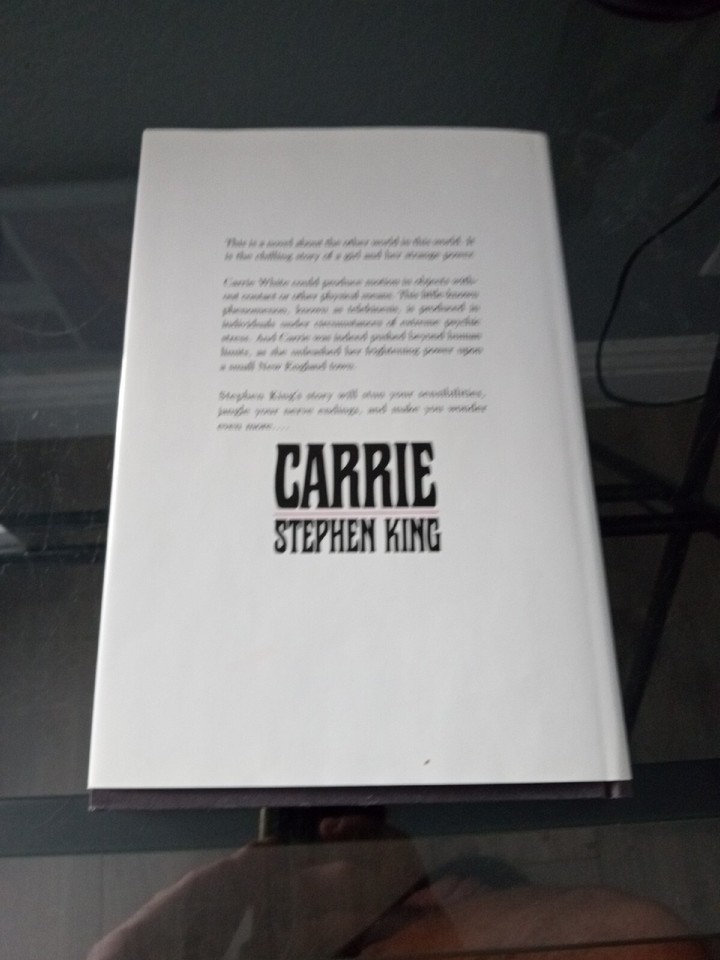 Carrie Stephen King Hardcover Book w/ DJ - Doubleday 1974 Pristine ...
