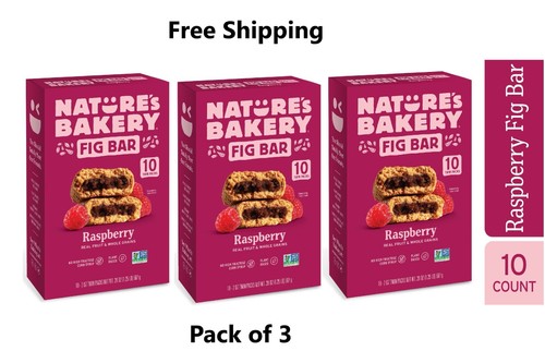 Nature's Bakery, Raspberry Fig Bars, 10 Twin Packs, 2 oz Each Pack of 3 ...