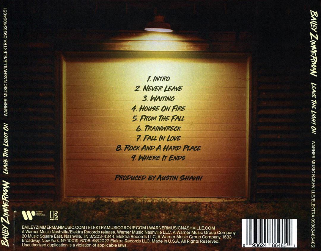 Leave the Light on by Bailey Zimmerman Zimmerman, Bailey (CD, 2022) for ...