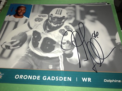 Miami Dolphins ORONDE GADSDEN Signed Autographed 8x10 Photo | eBay