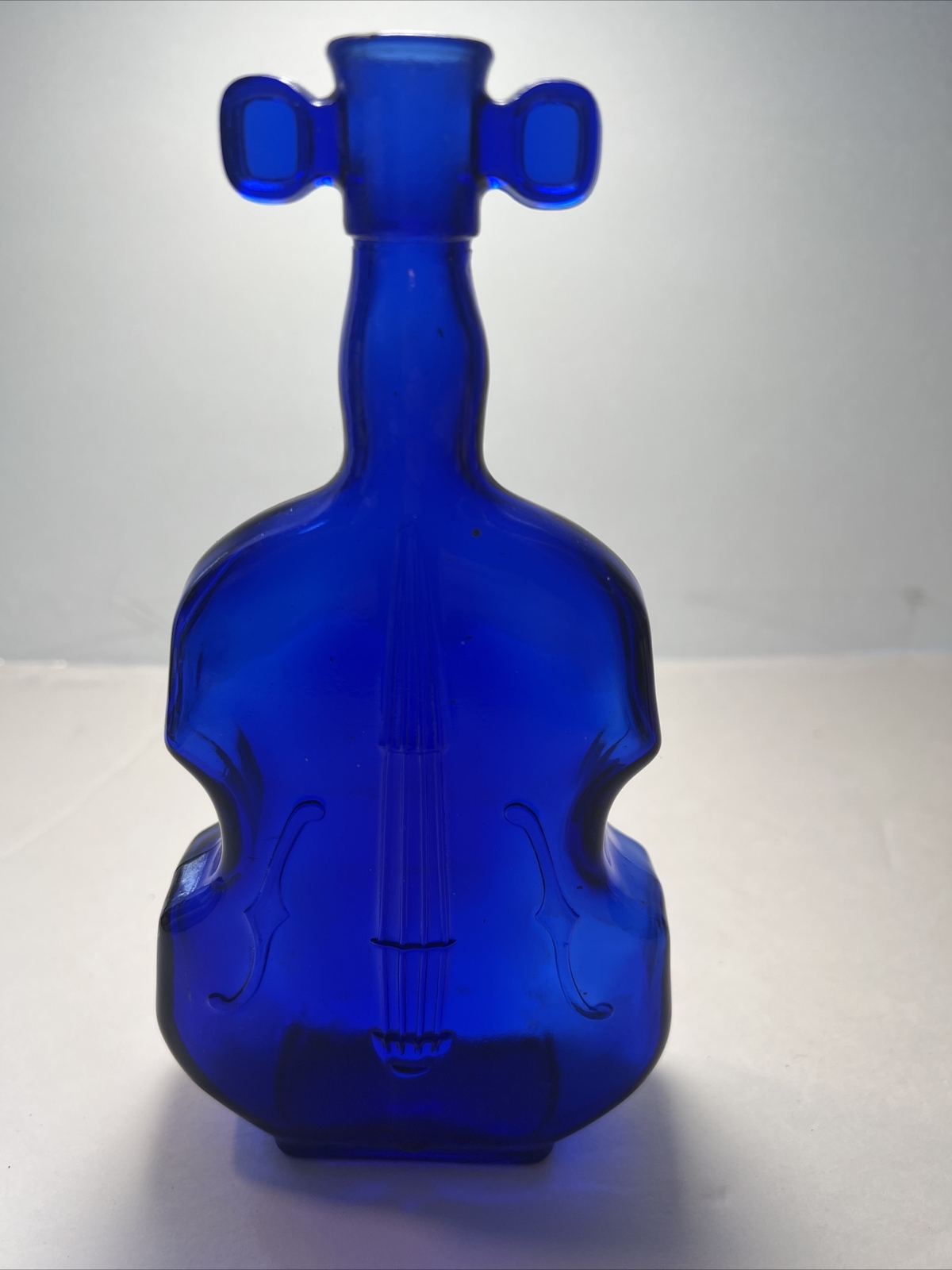 Vintage Cobalt Blue Glass Violin Fiddle Shaped Bottle Vase 8" ~ #8Cello ...