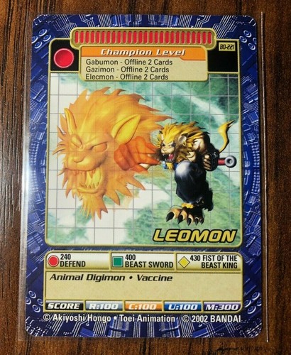 Digimon Leomon Card BO-221 | eBay