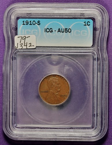 1910-s Lincoln Head Cent. In ICG Holder. AU50. J342 | eBay