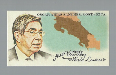 Oscar Arias Sanchez 2008 Topps Allen and Ginter Mini World Leaders Card ...