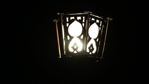 vintage Rare ottoman Brass and Glass Lantern Islamic Mosque Hanging ...