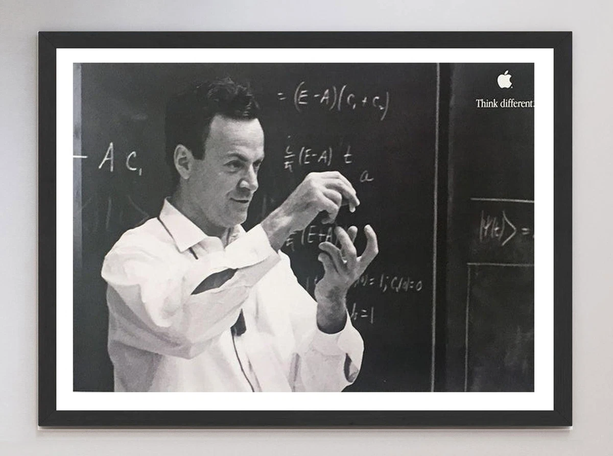 Richard Feynman Think Different Poster