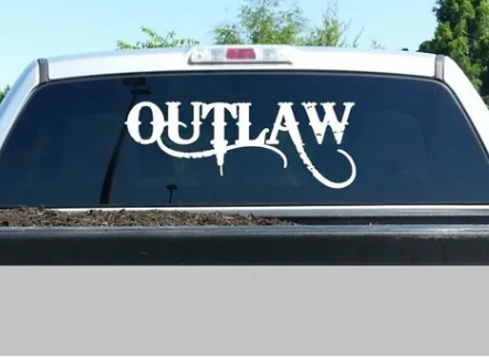 OUTLAW Decal Sticker Car Tumbler Window Truck Motorcycle Laptop JDM 22 ...